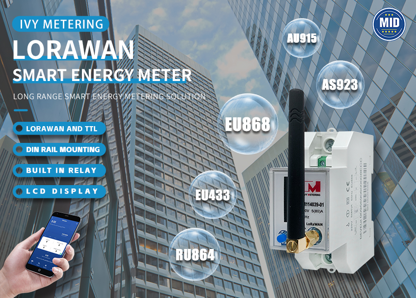 EM114039-01 LoRaWAN Smart Energy Meters LoRa Electricity Meter LoRaWAN Electronic Meter ...